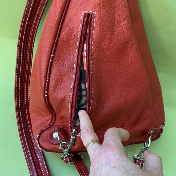 Vintage | Bags | Vintage Dark Red Leather Backpack | Poshmark